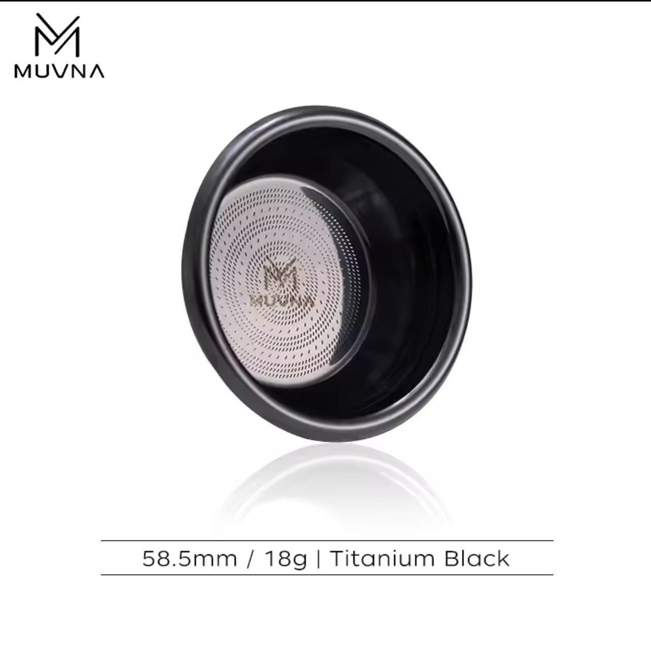 MUVNA - Moebius-Precision basket (58,5mm-18g) titanium black - Caffology - متجر ادوات القهوه المختصه